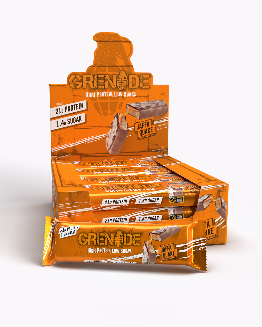 Jaffa Quake - Chocolate Orange Protein Bar – Grenade UK